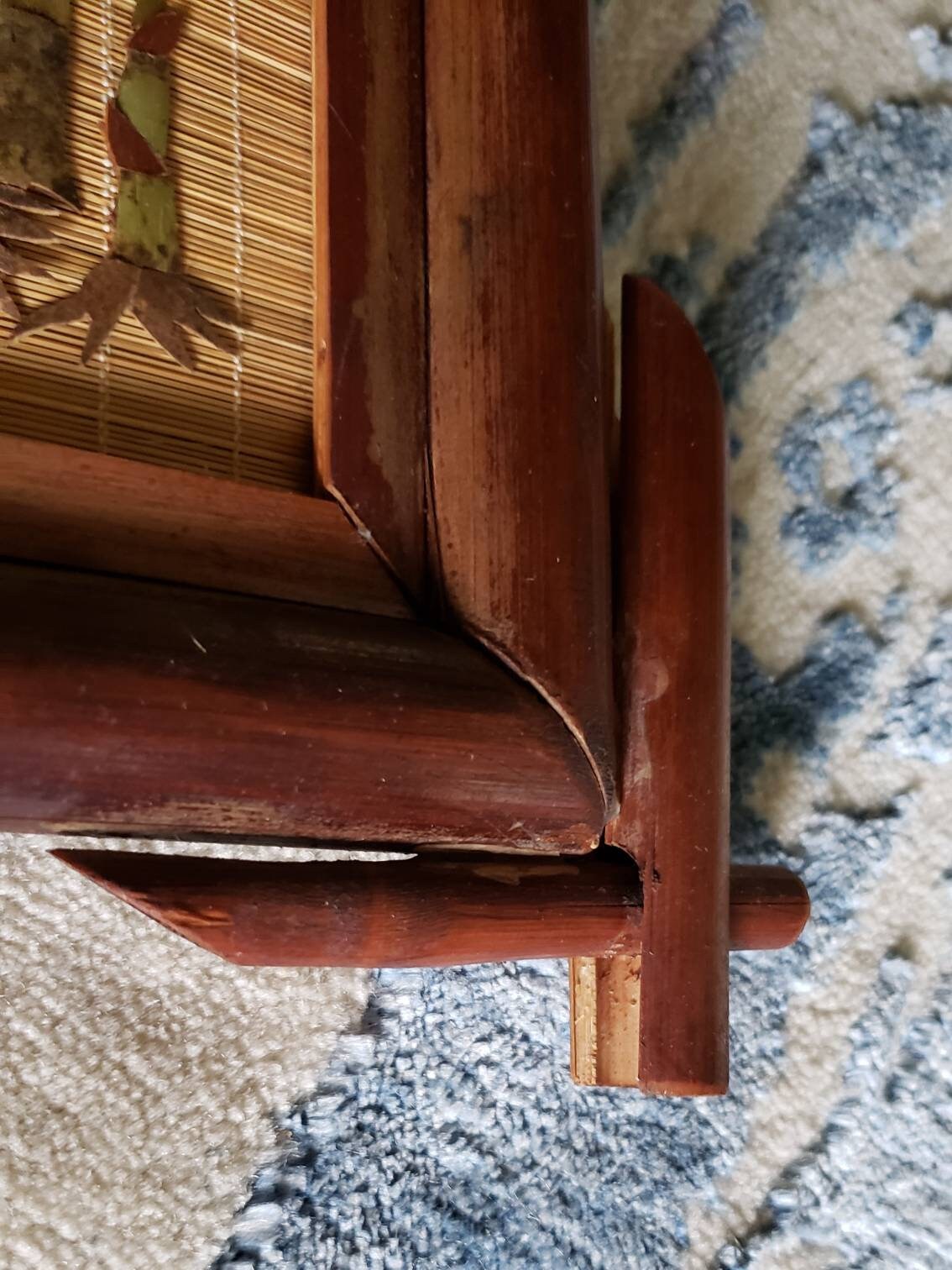 1900s Antique Chinese Bamboo Art. Very Rare Authentic Bamboo Frame ...