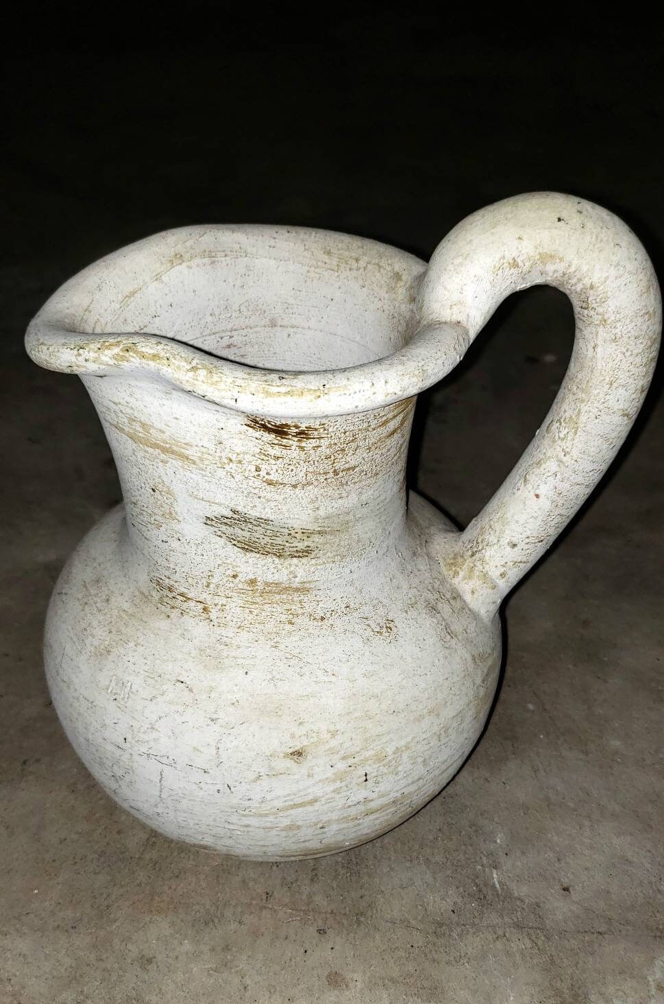 Vintage Clay Water Jug Pitcher Primitive Stoneware Farmhouse | Etsy