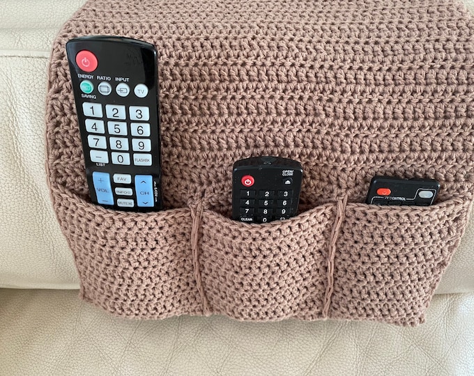 2 Side Armchair Crochet Remote Control Holder/ Sofa Remote Control ...