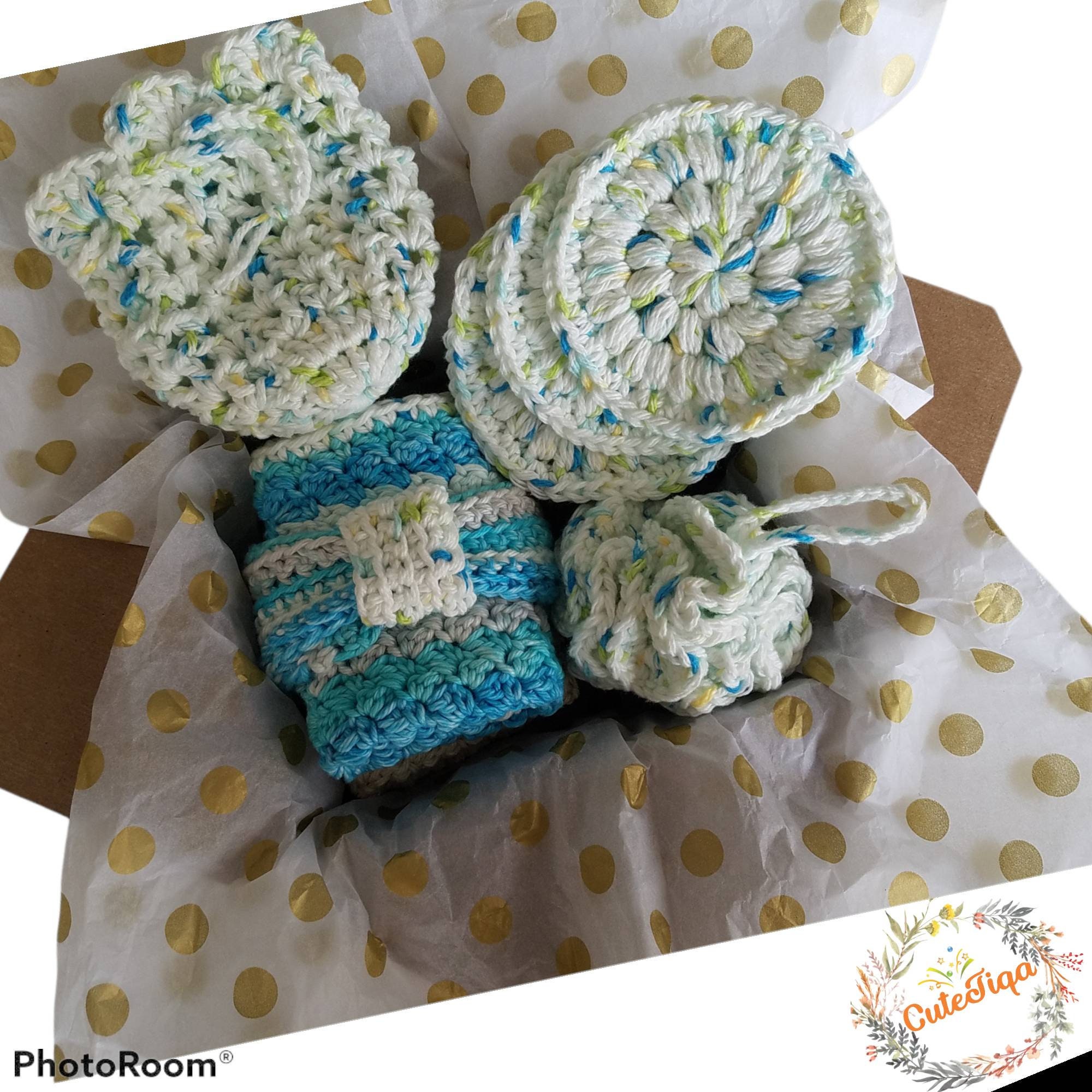 Crochet Spa Set Cotton Spa Set 8 Piece Handmade Crochet Spa - Etsy