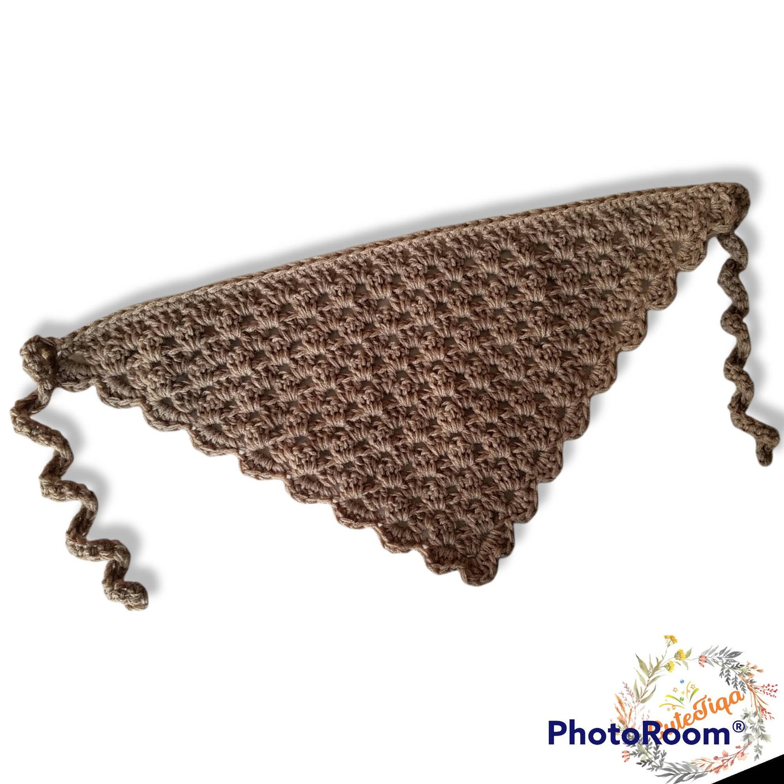 Summer Crochet Bandana, Crochet Hair Bandana, Crochet Mesh Bandana ...