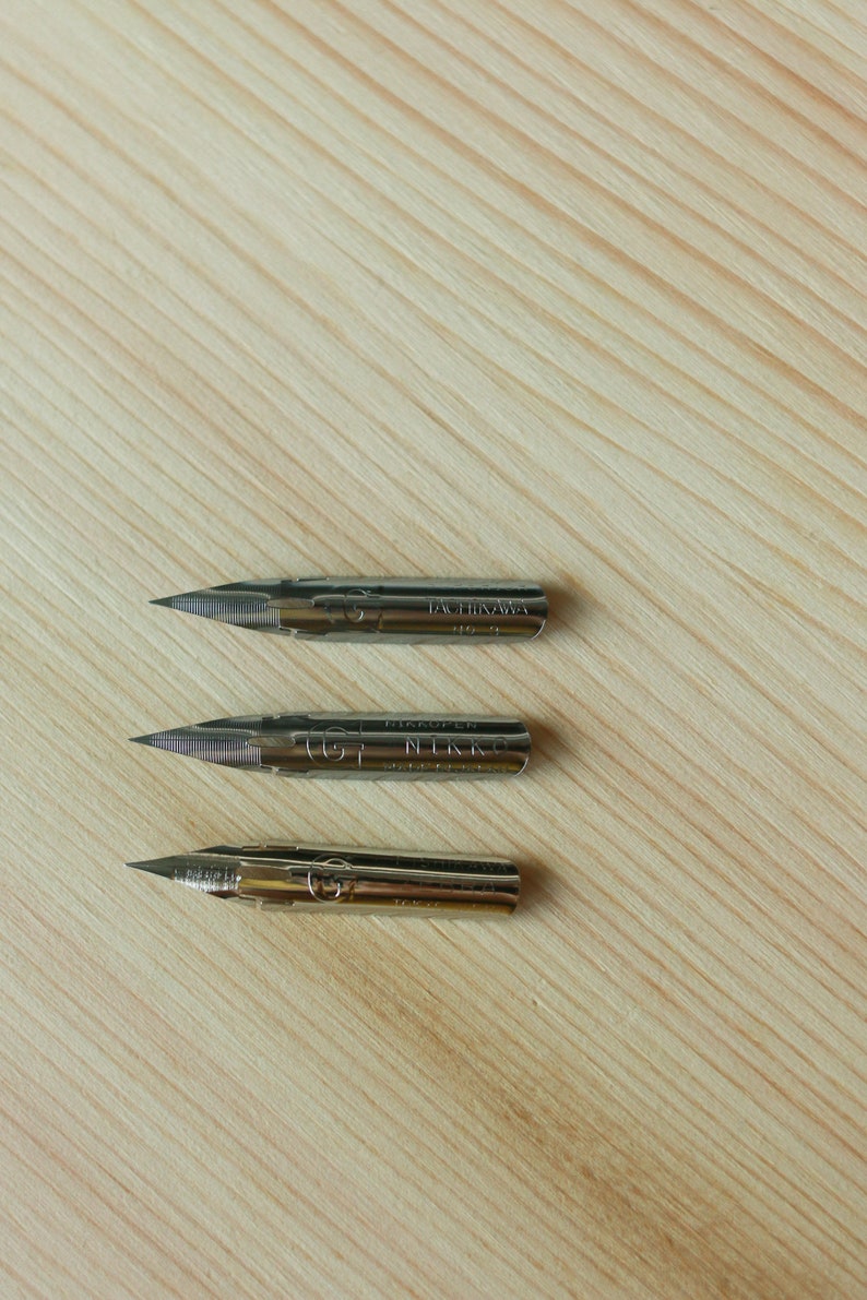 Calligraphy G Nib set of 3 Nikko G Zebra G & Tachikawa G | Etsy