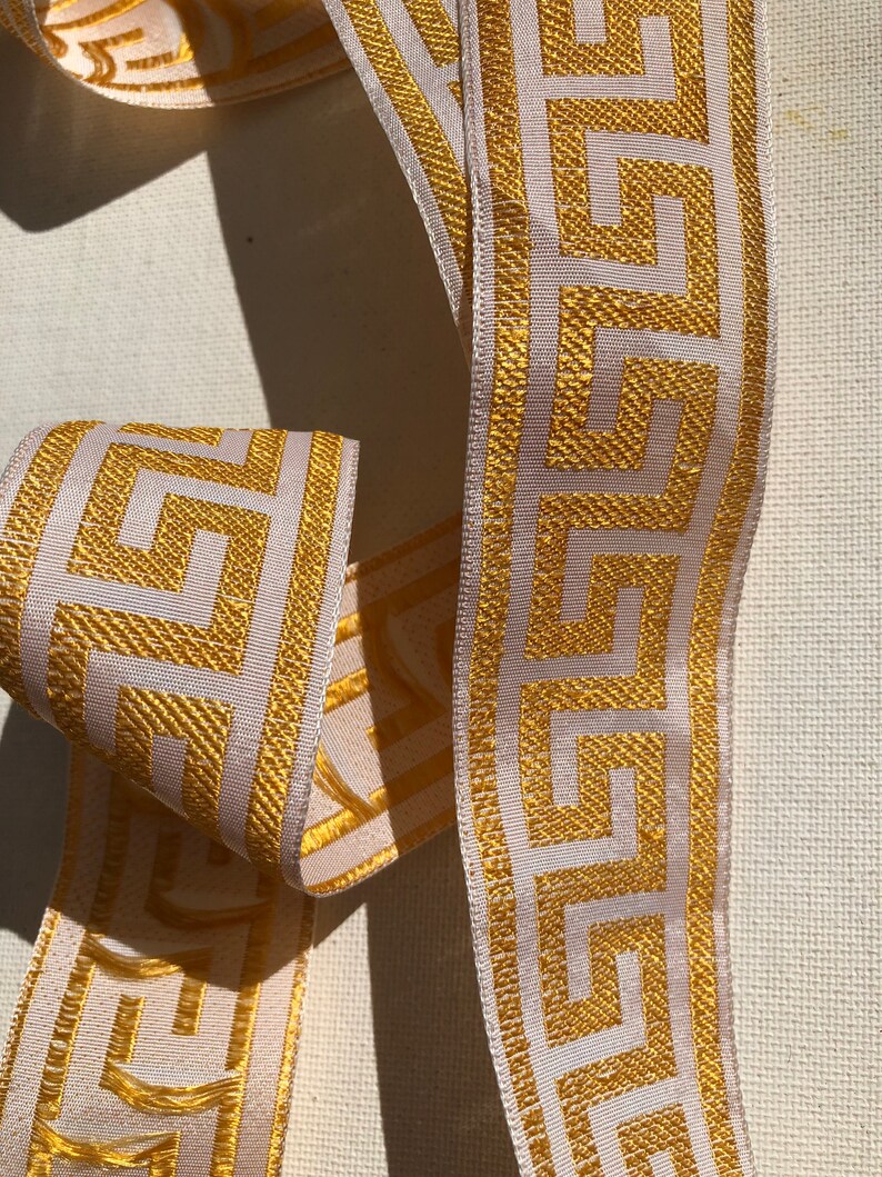 1 1/2 Greek Key Woven Jacquard Ribbon 1 yard 0133 | Etsy