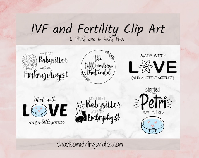 IVF and Fertility Clipart- Pregnancy Announcement SVG PNG - Made With ...