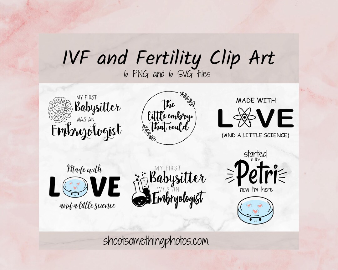 IVF and Fertility Clipart- Pregnancy Announcement SVG PNG - Made With ...