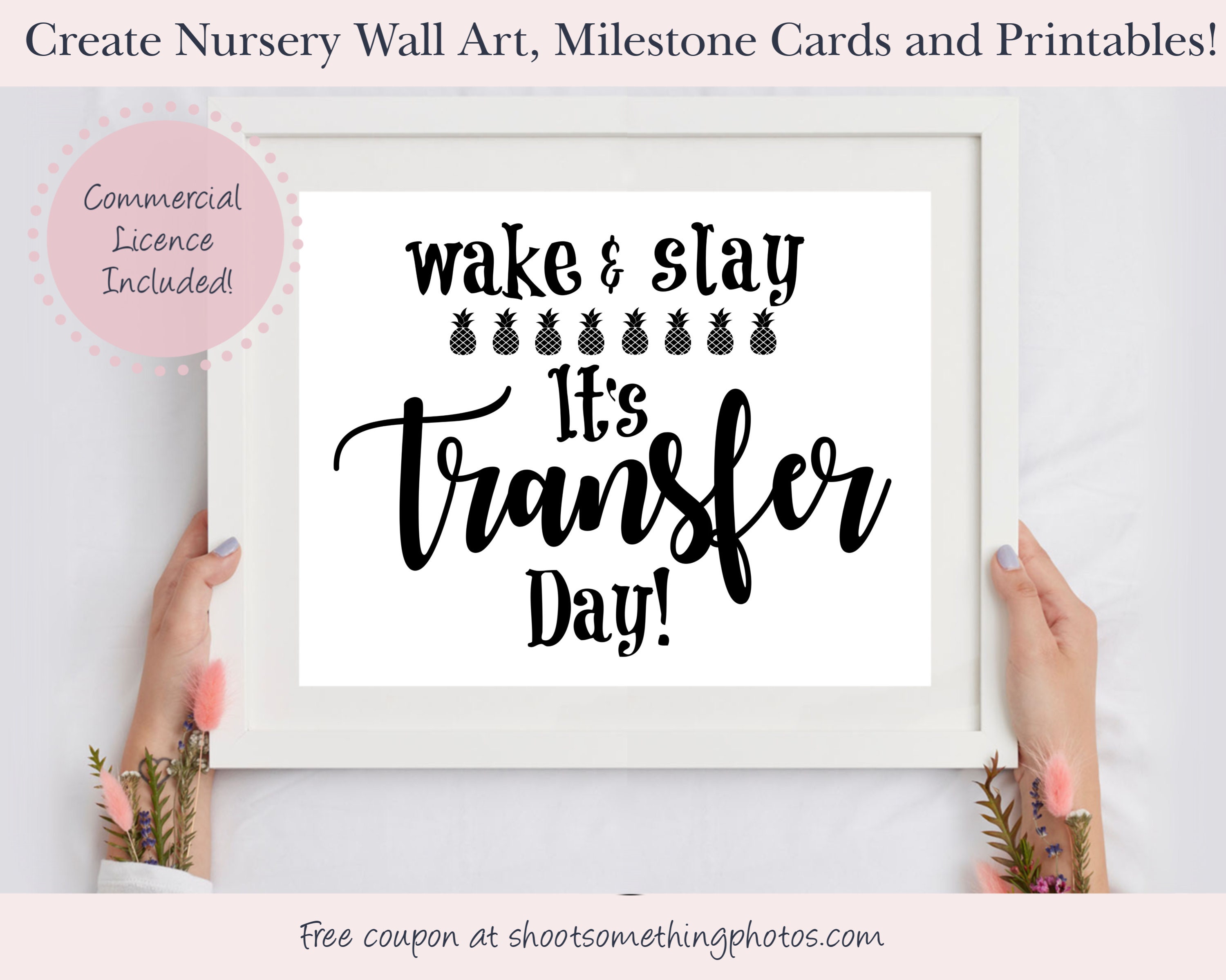 Wake and Slay It's Transfer Day - Transfer Day IVF SVG and PNG ...