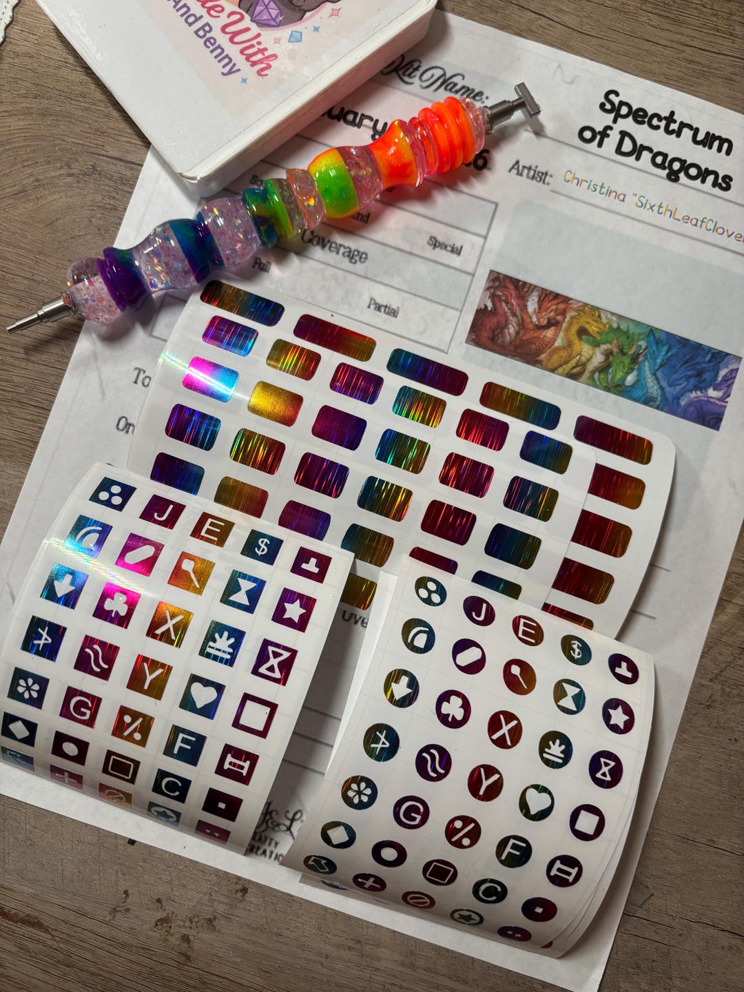 Diamond Painting Symbol Stickers: DAC Spectrum of Dragons by Christina ...