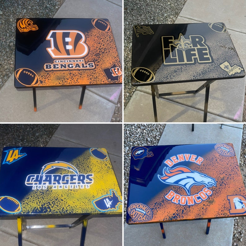 Custom TV Tray NFL Themed Foldable Tray Table Sports - Etsy