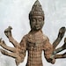 Vishnu Khmer God With 8 Arms Cast Bronze Buddha Statue 18 Tall / Prayer ...