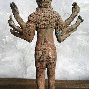 Vishnu Khmer God With 8 Arms Cast Bronze Buddha Statue 18" Tall ...