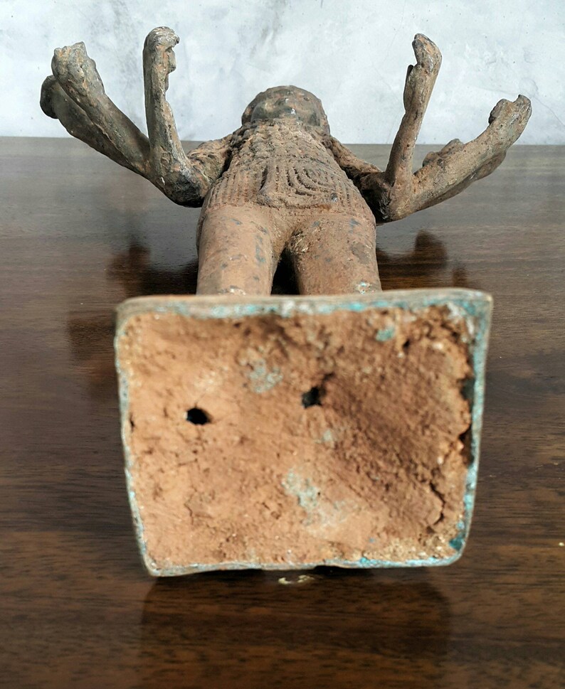 Vishnu Khmer God With 8 Arms Cast Bronze Buddha Statue 18 Tall / Prayer ...