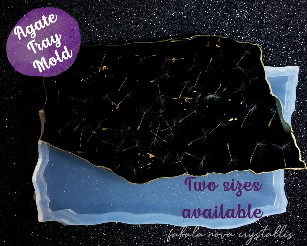 Agate Tray Mold - Agate Mold - Resin Molds - Silicone Mold - Resin ...