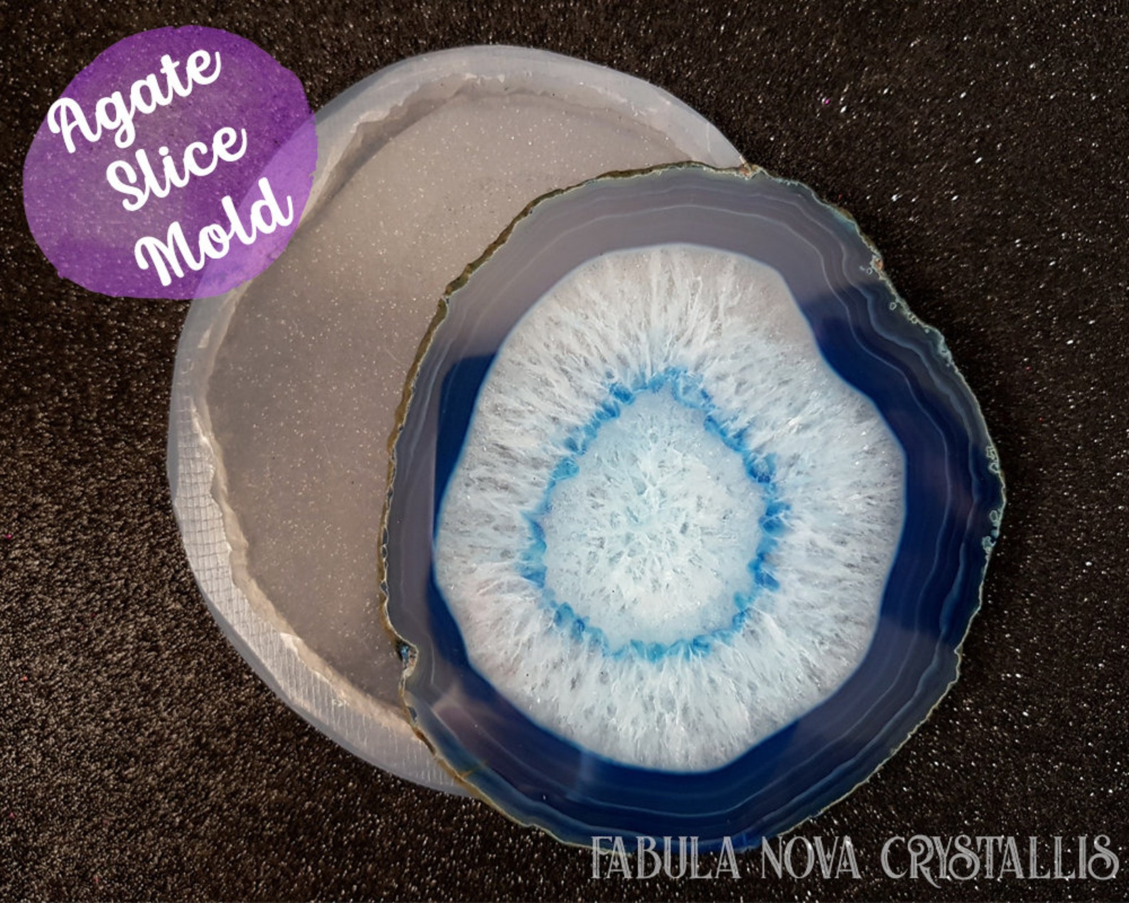 Coaster Mold Geode Coaster Mold Resin Molds Silicone | Etsy