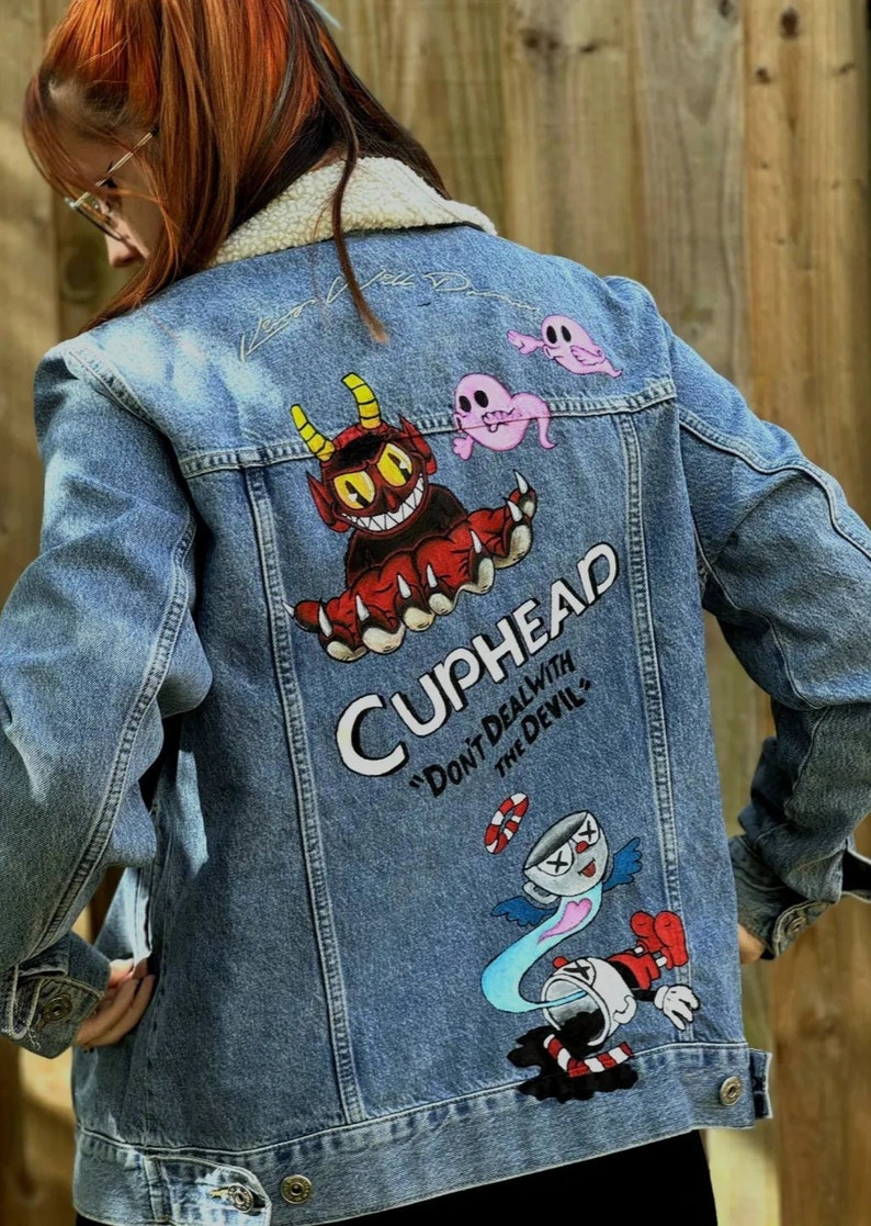 Custom Hand Painted Denim Jacket - Etsy