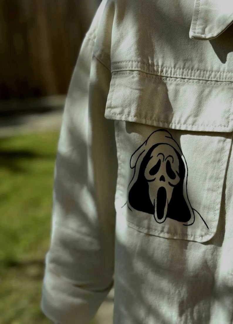 Custom Hand Painted Denim Jacket - Etsy