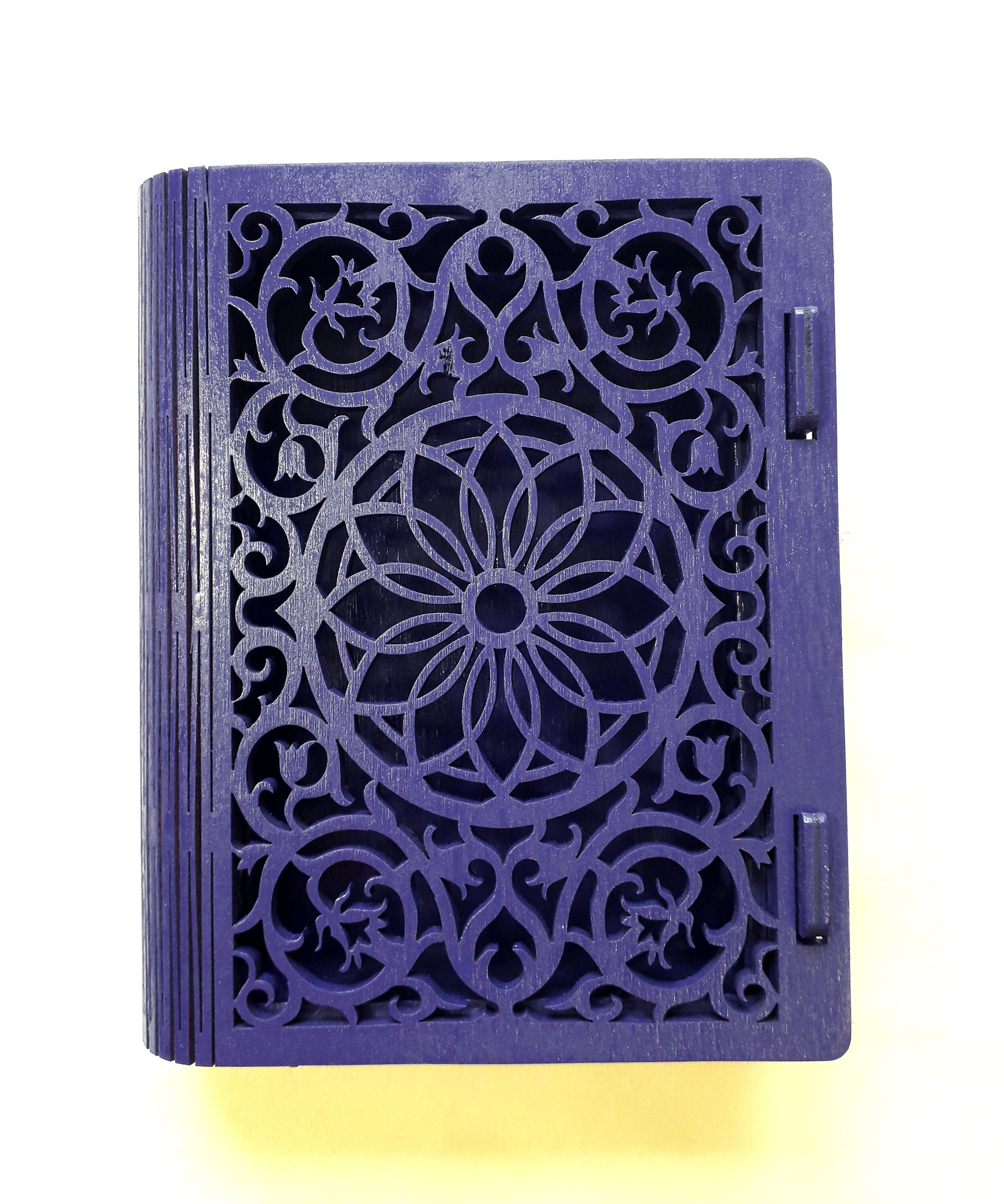 Blue Laser Cut Wood Mandala Box Colorful Tarot Cards Box | Etsy