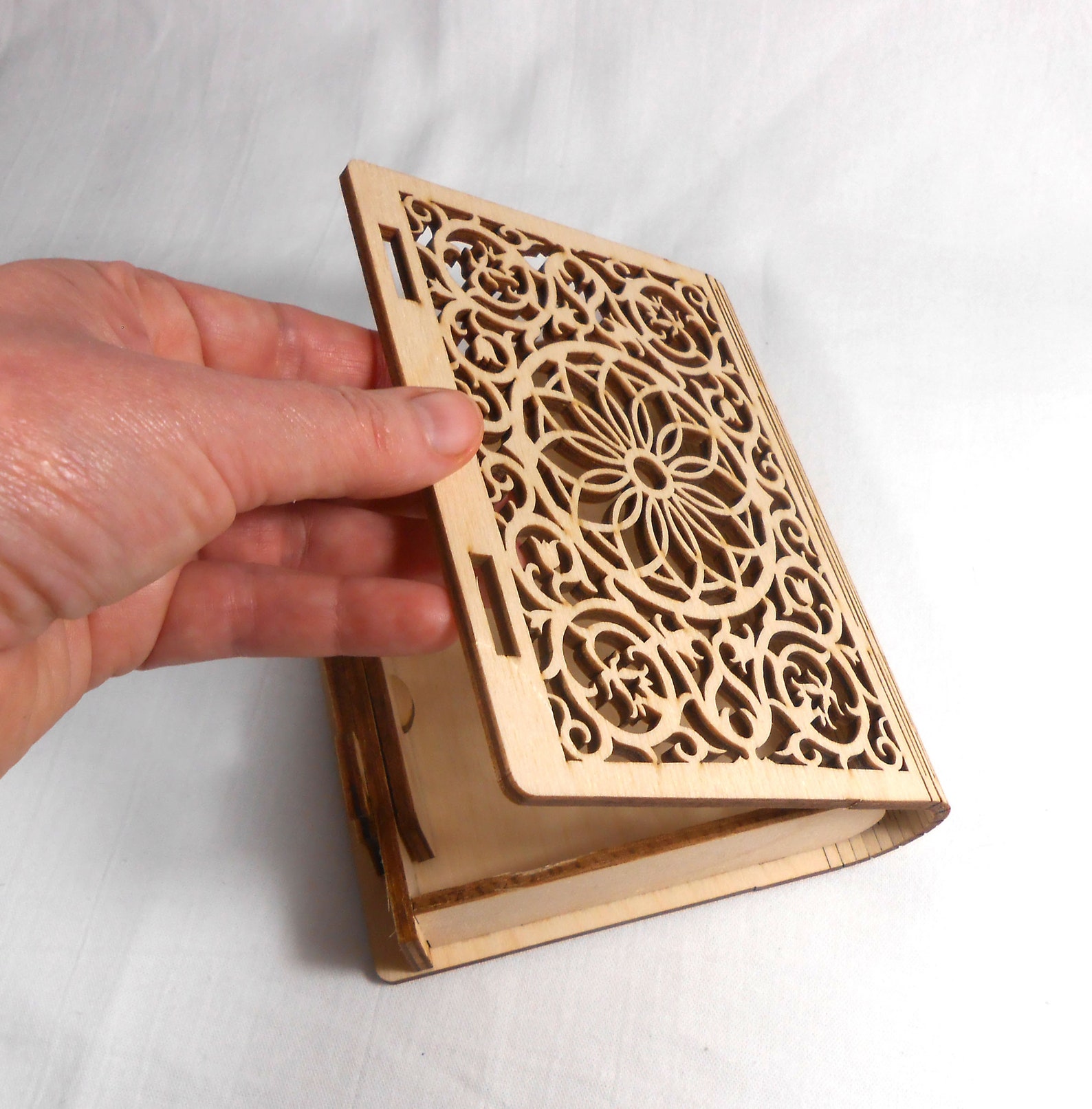 Laser Cut Wood Mandala Box, Tarot Cards Box Jewelry Storage Trinket Box ...