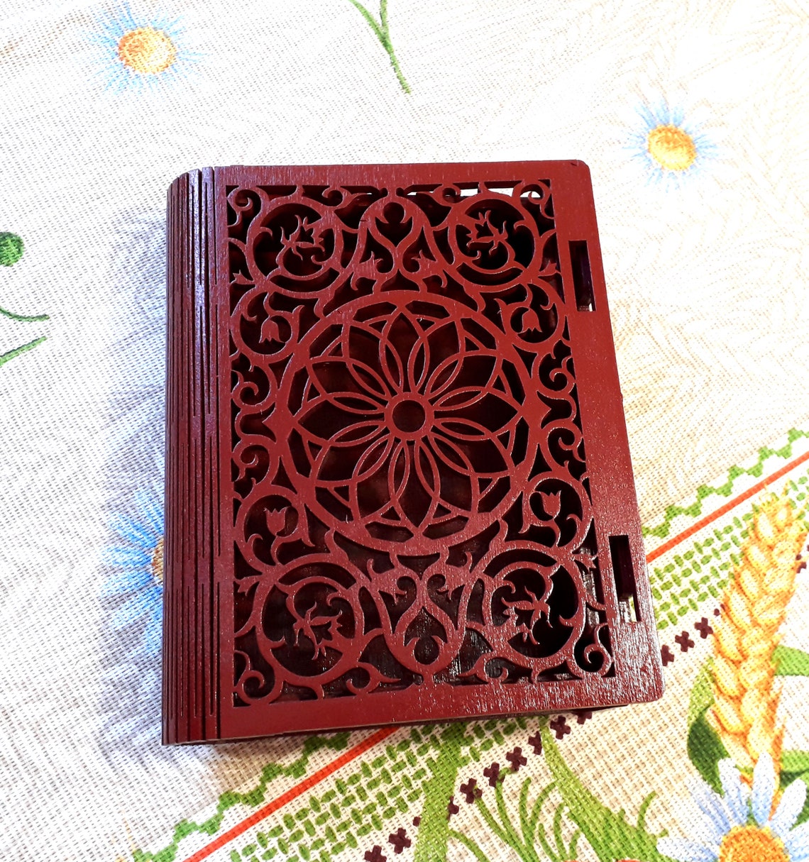 Laser Cut Wood Mandala Box Black Tarot Cards Box Jewelry - Etsy