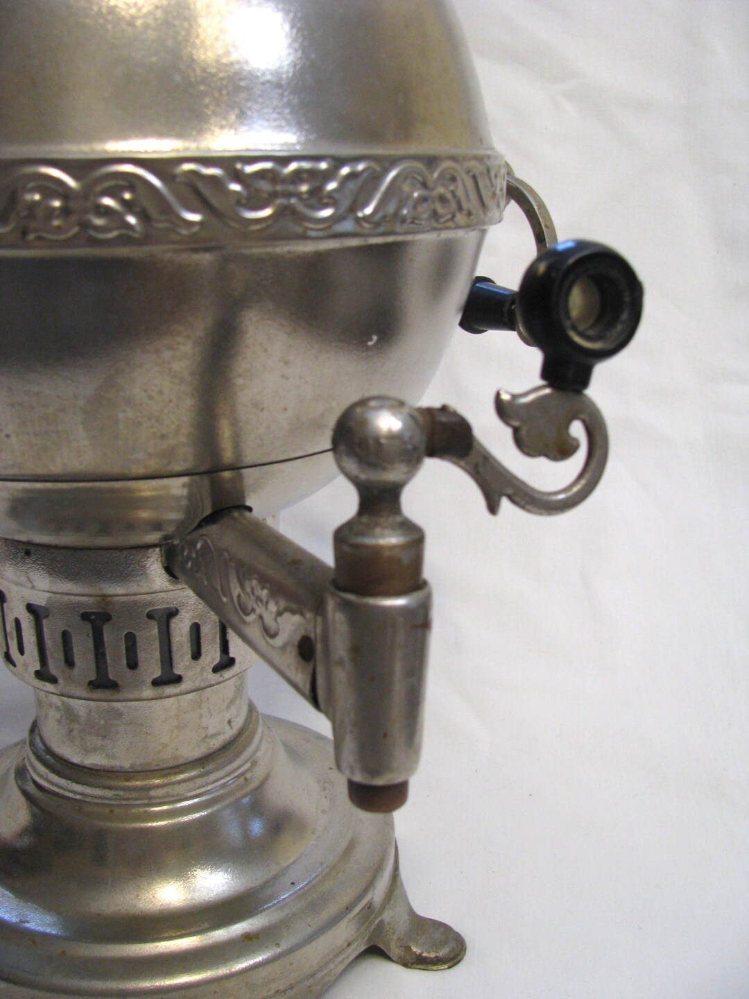 Very Rare Antique Russian Samovar Vintage Soviet Nickel Silver Teapot ...