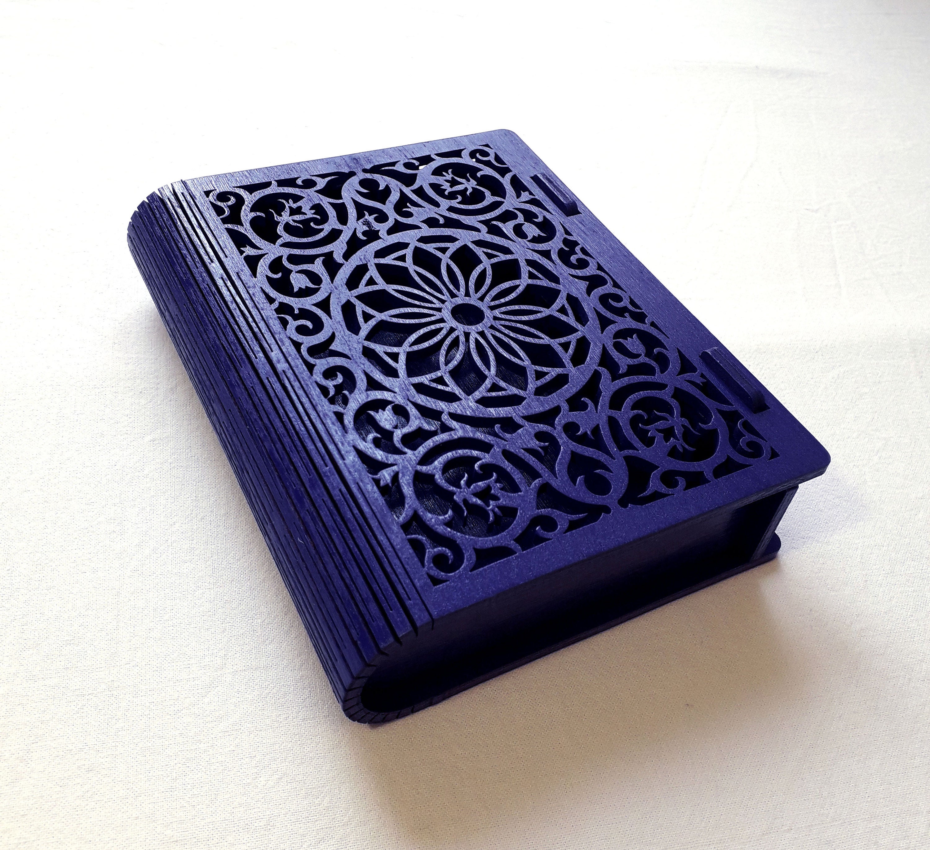 Laser Cut Wooden Mandala Box Yellow Tarot Cards Box Jewelry Storage ...