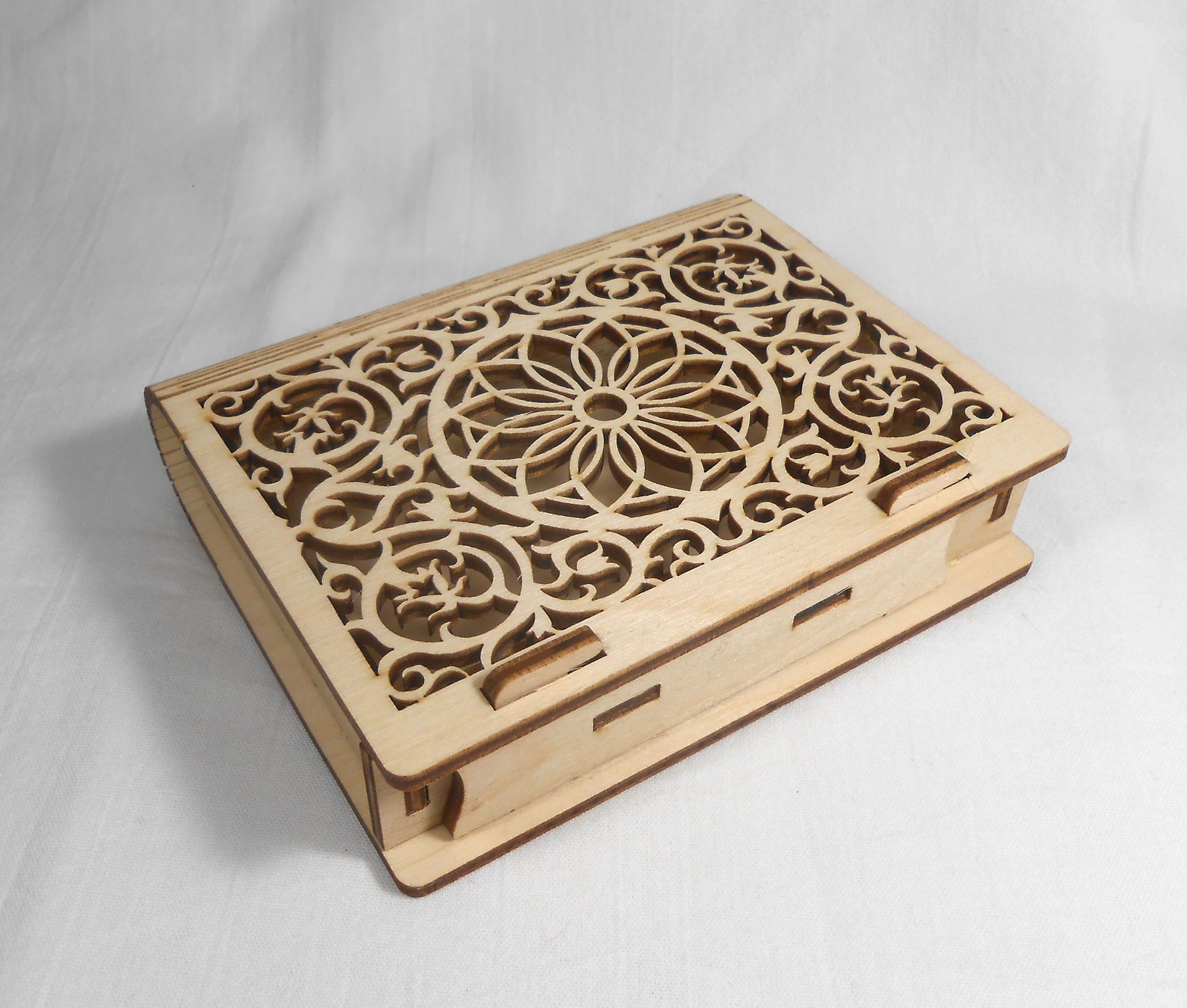 Laser Cut Wood Mandala Box, Tarot Cards Box Jewelry Storage Trinket Box ...