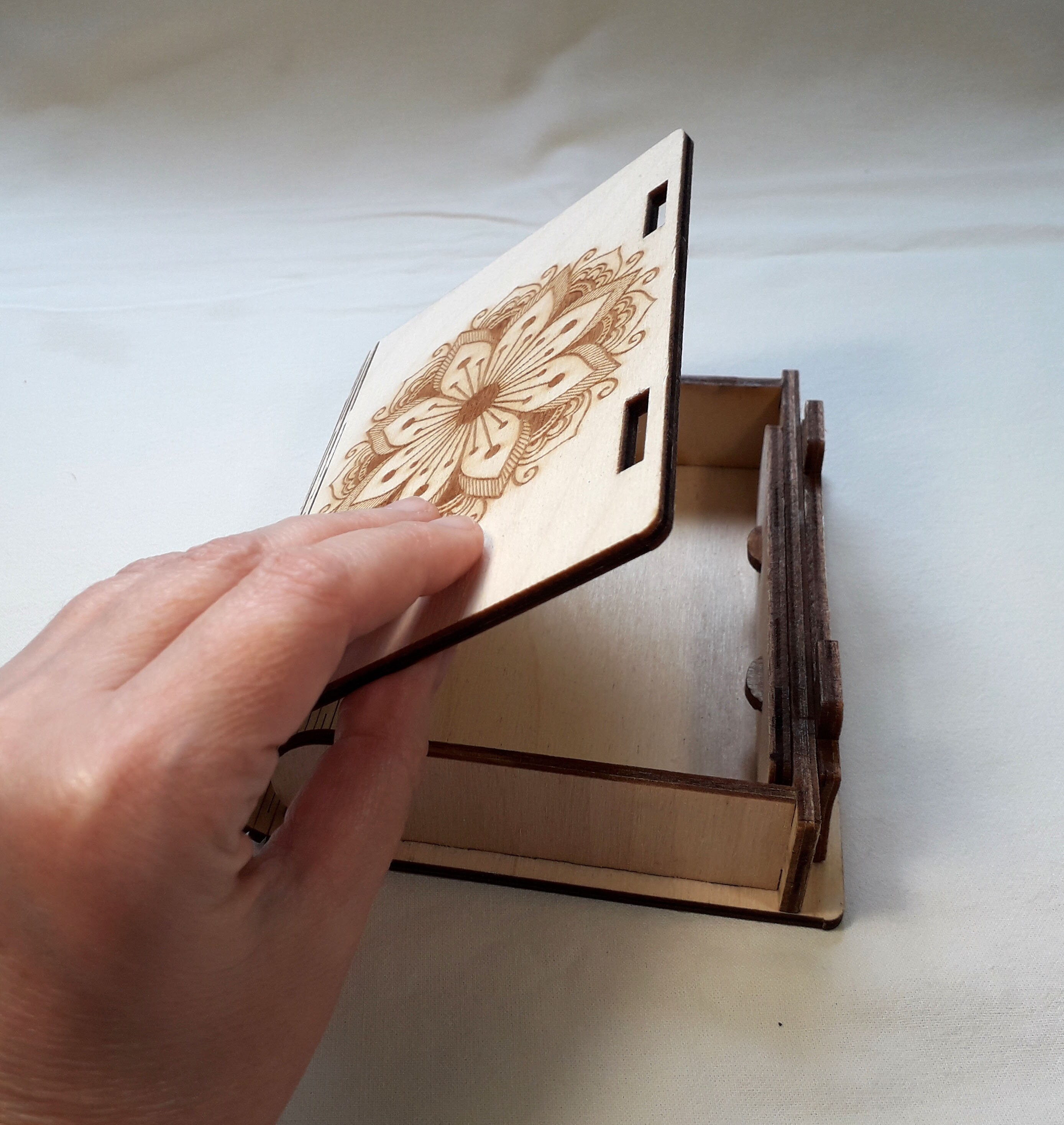 Laser cut wooden mandala box Tarot card box Jewelry storage | Etsy