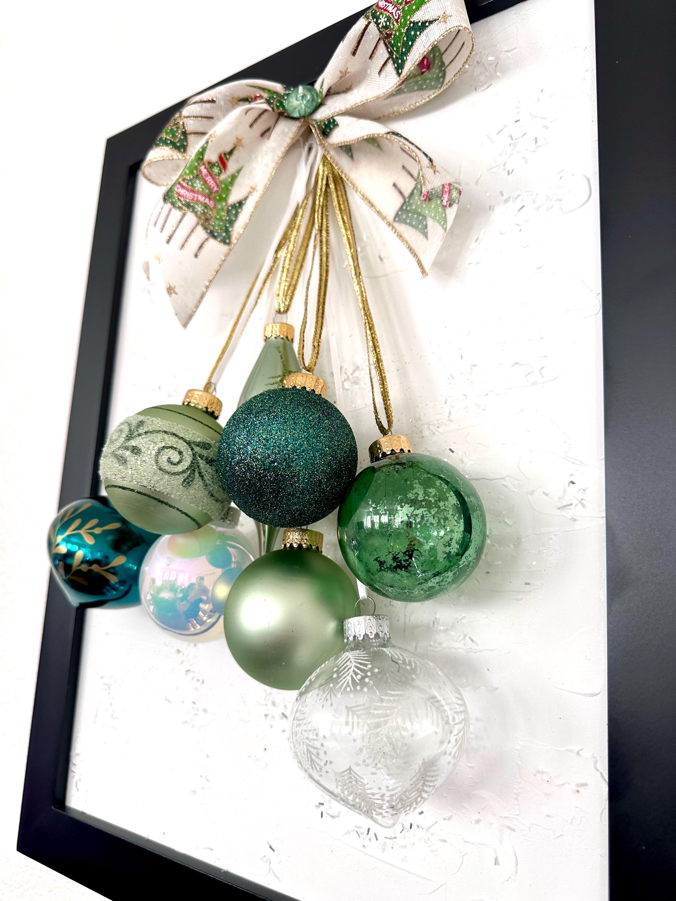 Christmas Ornaments Dangling Down Canvas Wall Art - Etsy