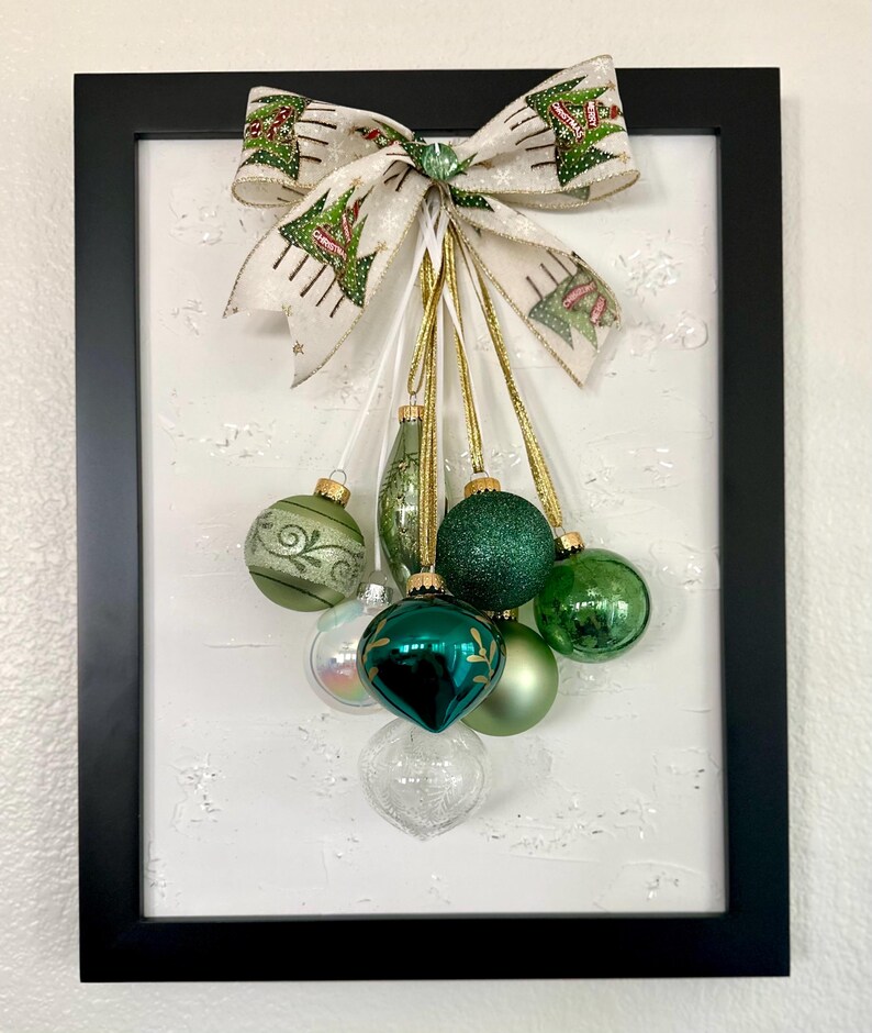 Christmas Ornaments Dangling Down Canvas Wall Art - Etsy