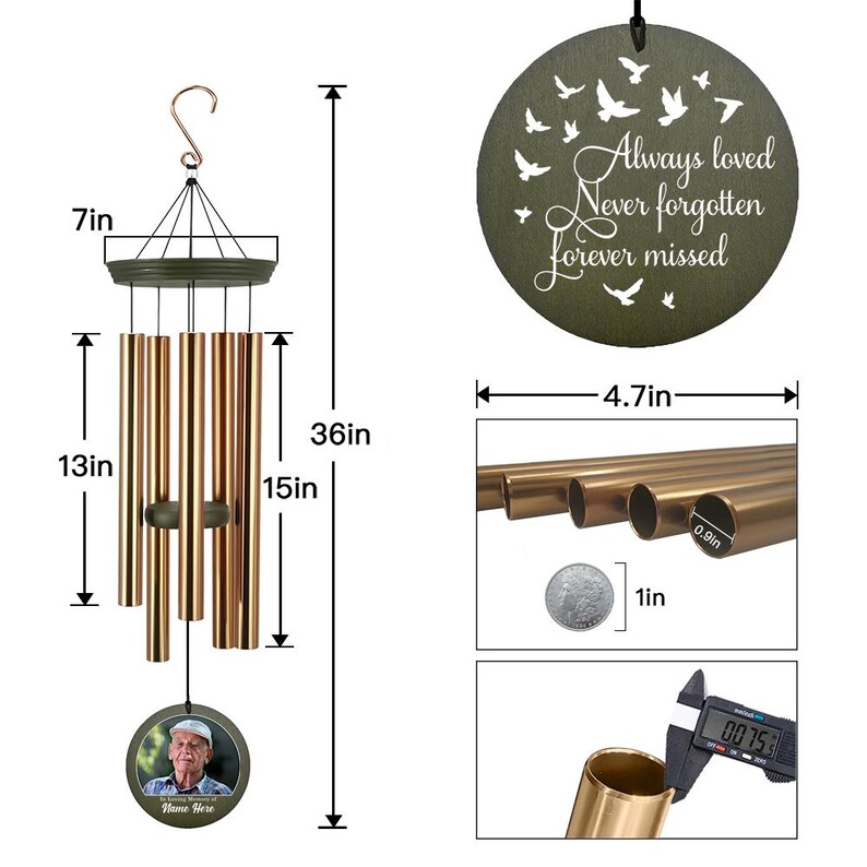 Personalized Memorial Bird Wind Chime: Sympathy Gift - Etsy Hong Kong