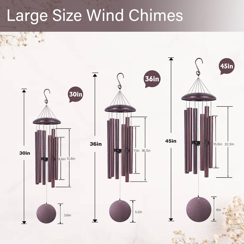 Personalized Memorial Wind Chime: Engraved Cardinal Tribute, 30/36/45 ...