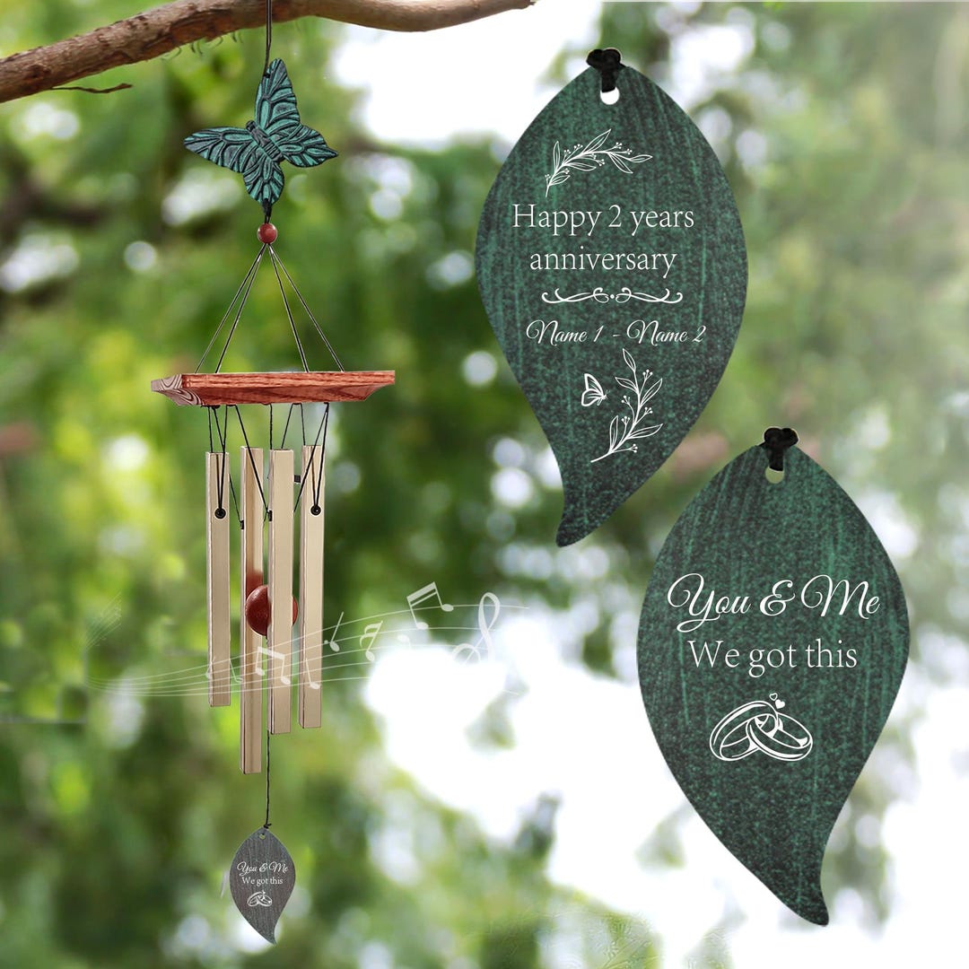 Personalized Anniversary Wind Chimes, 50th Anniversary Gifts for Wife ...