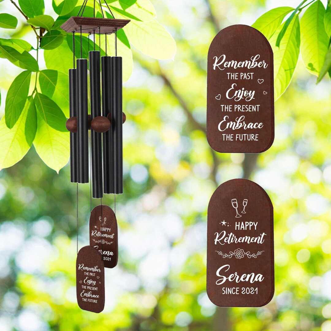 Personalized Retirement Wind Chimes: UV Printed Aluminum Tubes - Etsy