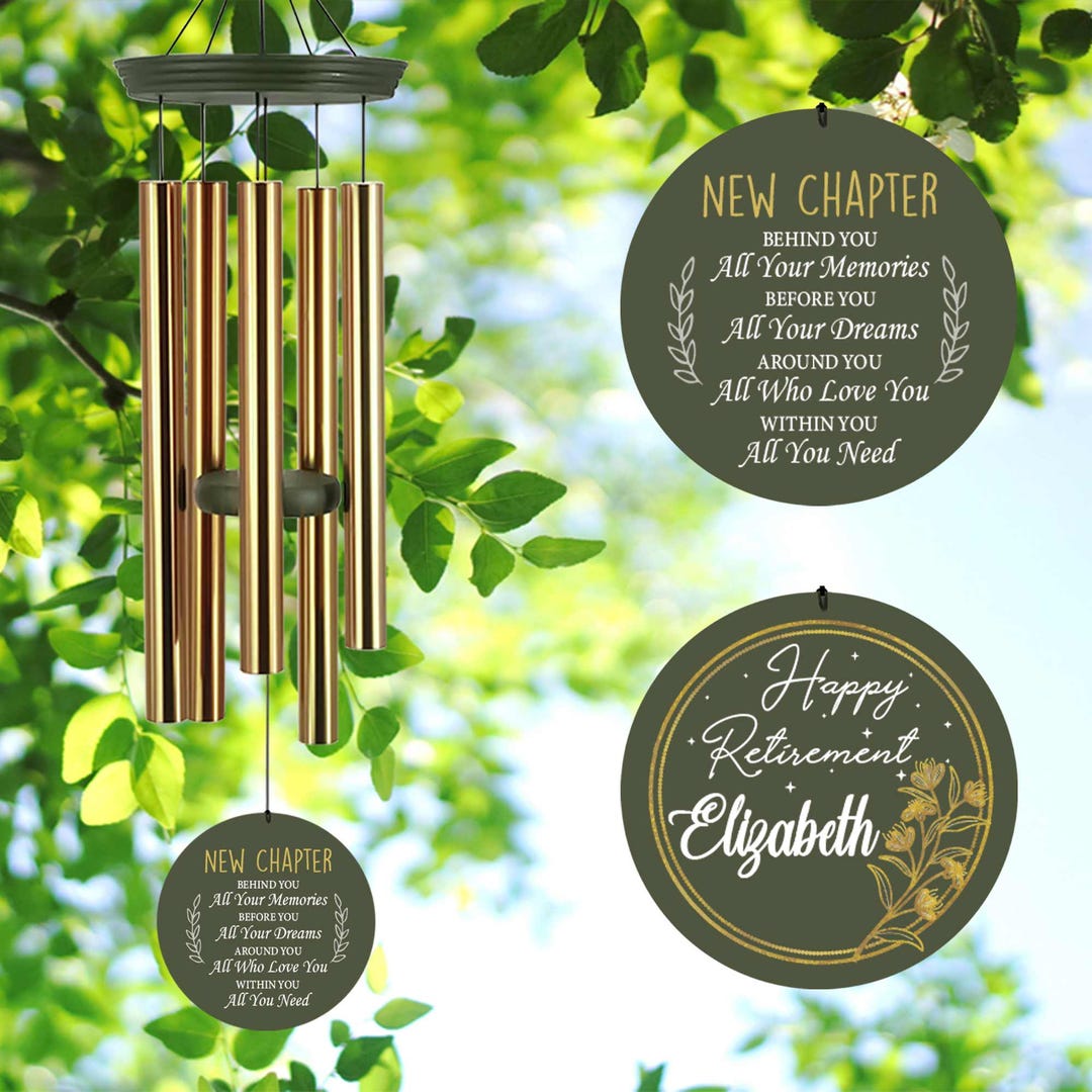 Astarin Retirement Wind Chimes Personalized, Best Retirement Gift Idea ...