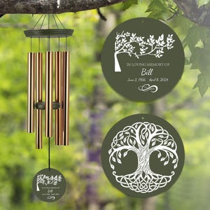 Personalized Memorial Wind Chimes ,36"memorial Wind Chime,sympathy Wind ...
