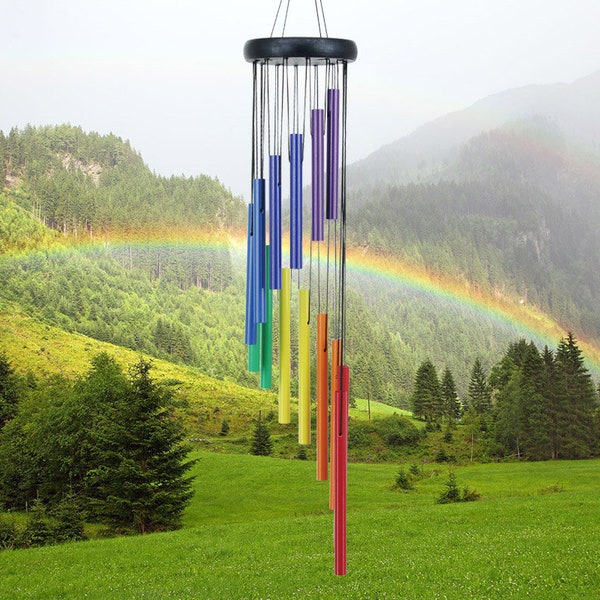 Rainbow Wind Chime - Etsy