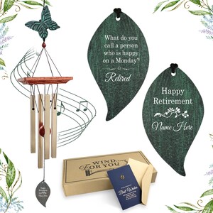 Personalized Retirement Wind Chimes, Butterfly Wind Chimes, Custom ...