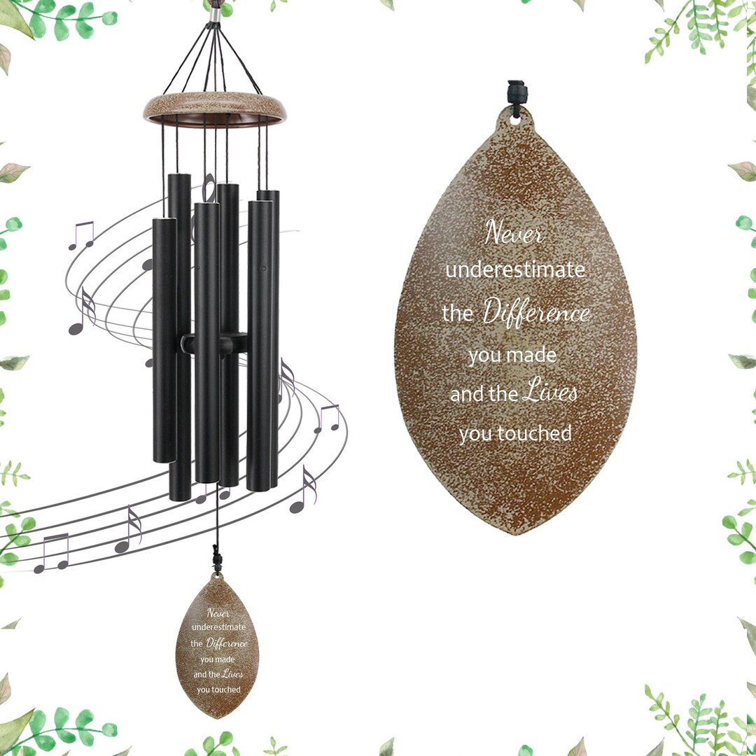 Personalized Retirement Wind Chimes,leaf Wind Chime,custom Retirement ...
