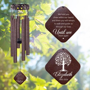 Astarin Butterfly Tree Memorial Wind Chimes Personalized, 28inch Bronze ...