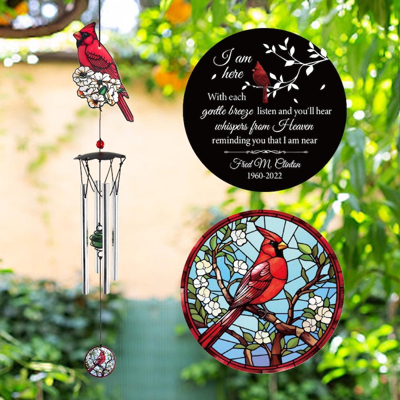 Cardinal Wind Chimed - Etsy