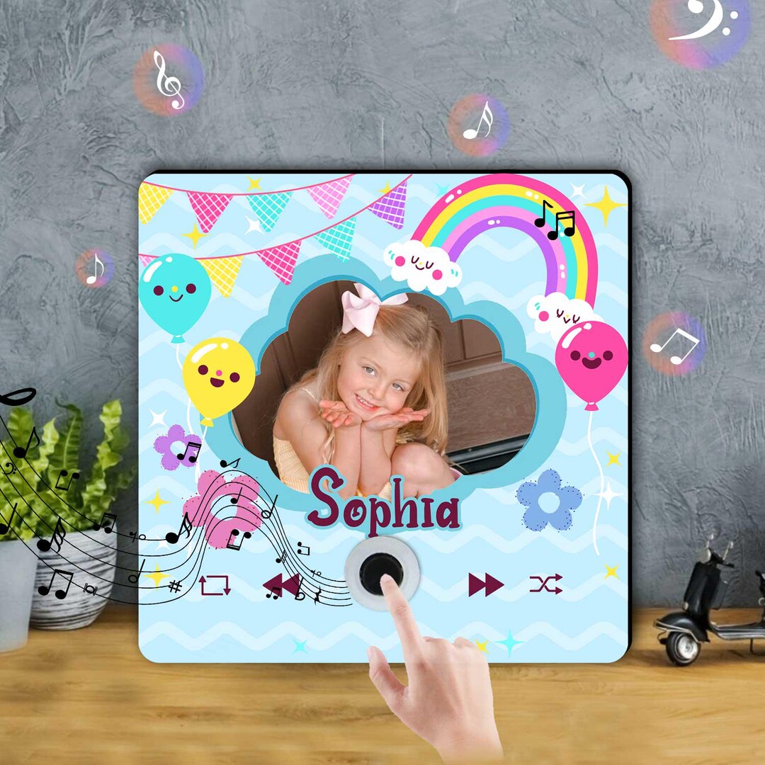 Kids Music Fridge Magnet Personalized, Custom Photo Magnet Music Box ...