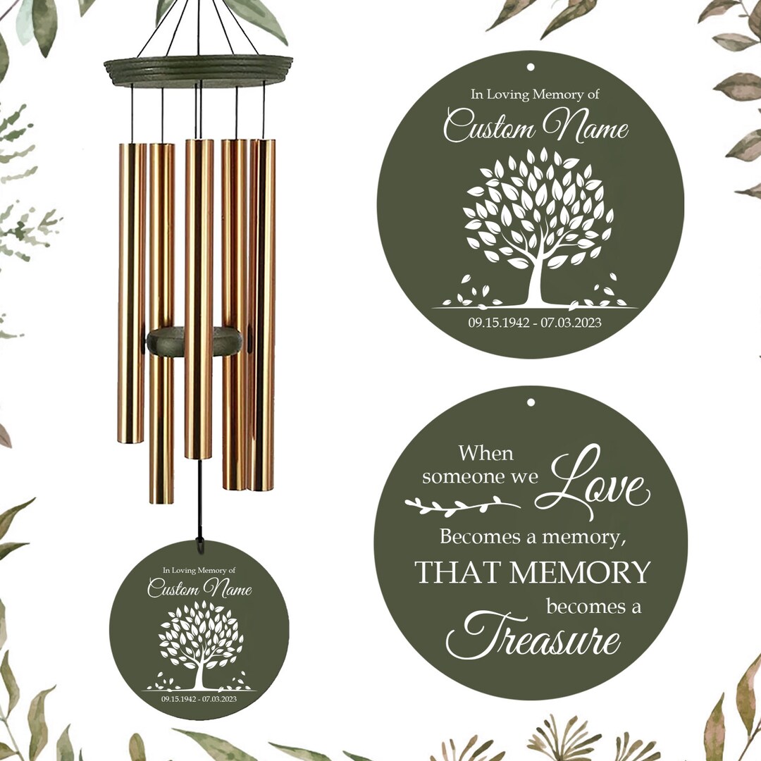 Personalized Memorial Wind Chimes,sympathy Gift ,remembrance Wind Chime ...