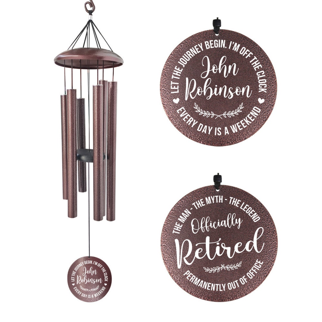 Personalized Retirement Wind Chimes, Happy Retirement, Tree of Life ...