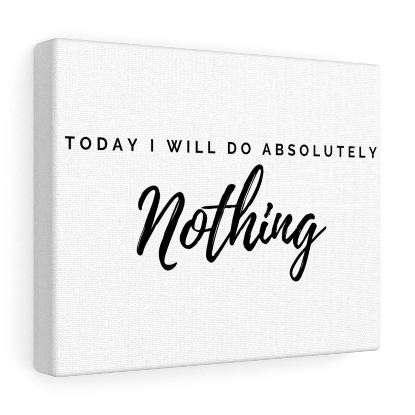 Absolutely Nothing Canvas Print | Etsy
