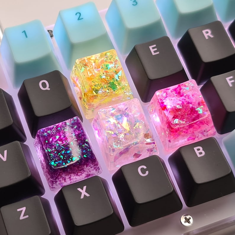 Glitter Keycap Resin Keycap - Etsy
