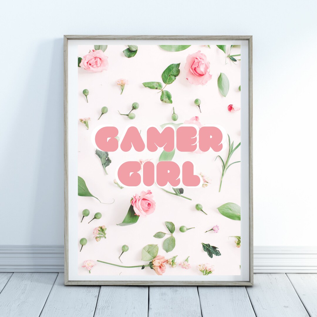 Floral Gamer Girl B3 Poster Wall Decoration for Your Gaming Room - Etsy