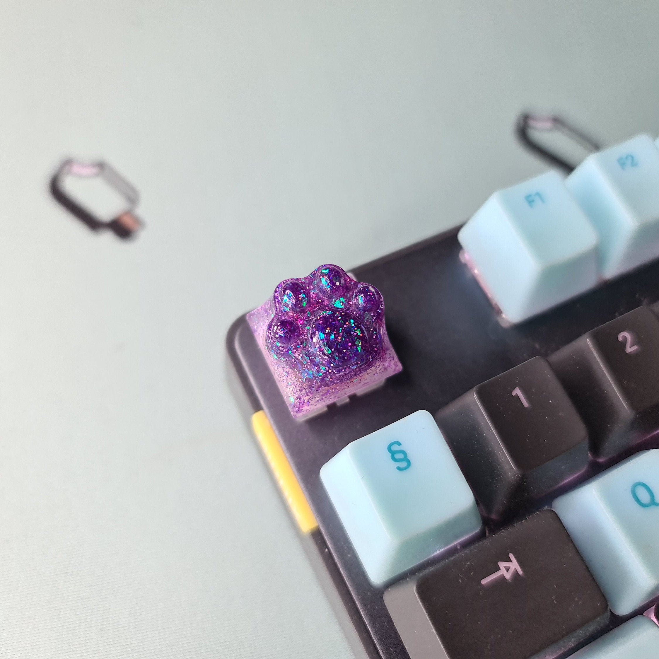 Glitter Paw Keycap Resin Keycap - Etsy