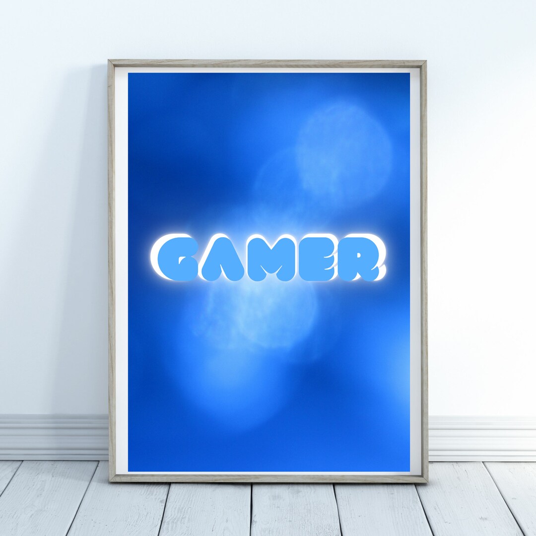 Blue Bubbles Gamer Word B3 Poster Wall Decoration for Your Gaming Room ...