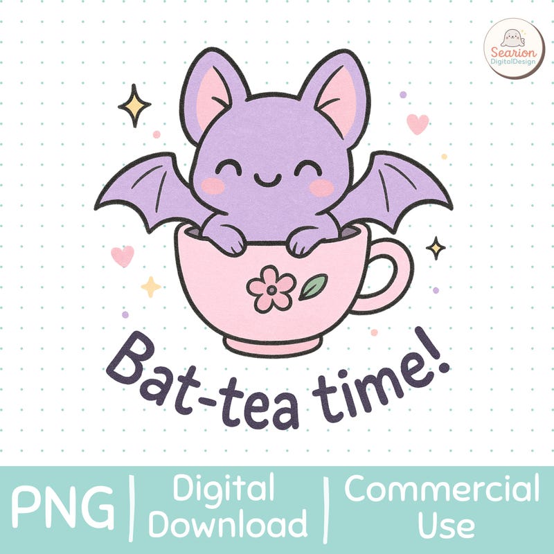 Bat Teacup - Etsy