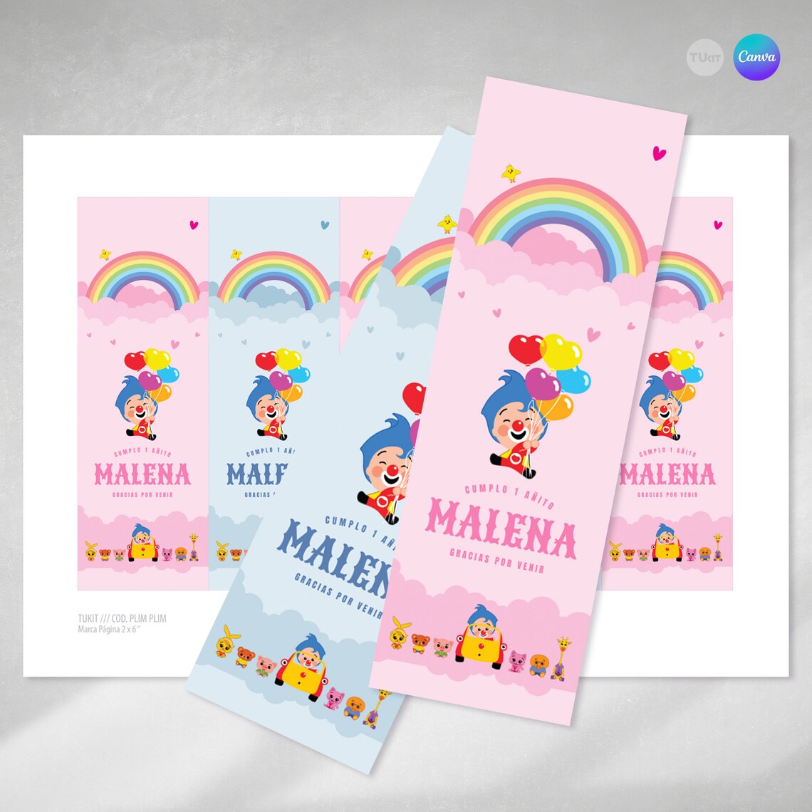 Bookmarks, Clown, Plim Plim, Printables, Tukit Bookmarks - Etsy Canada