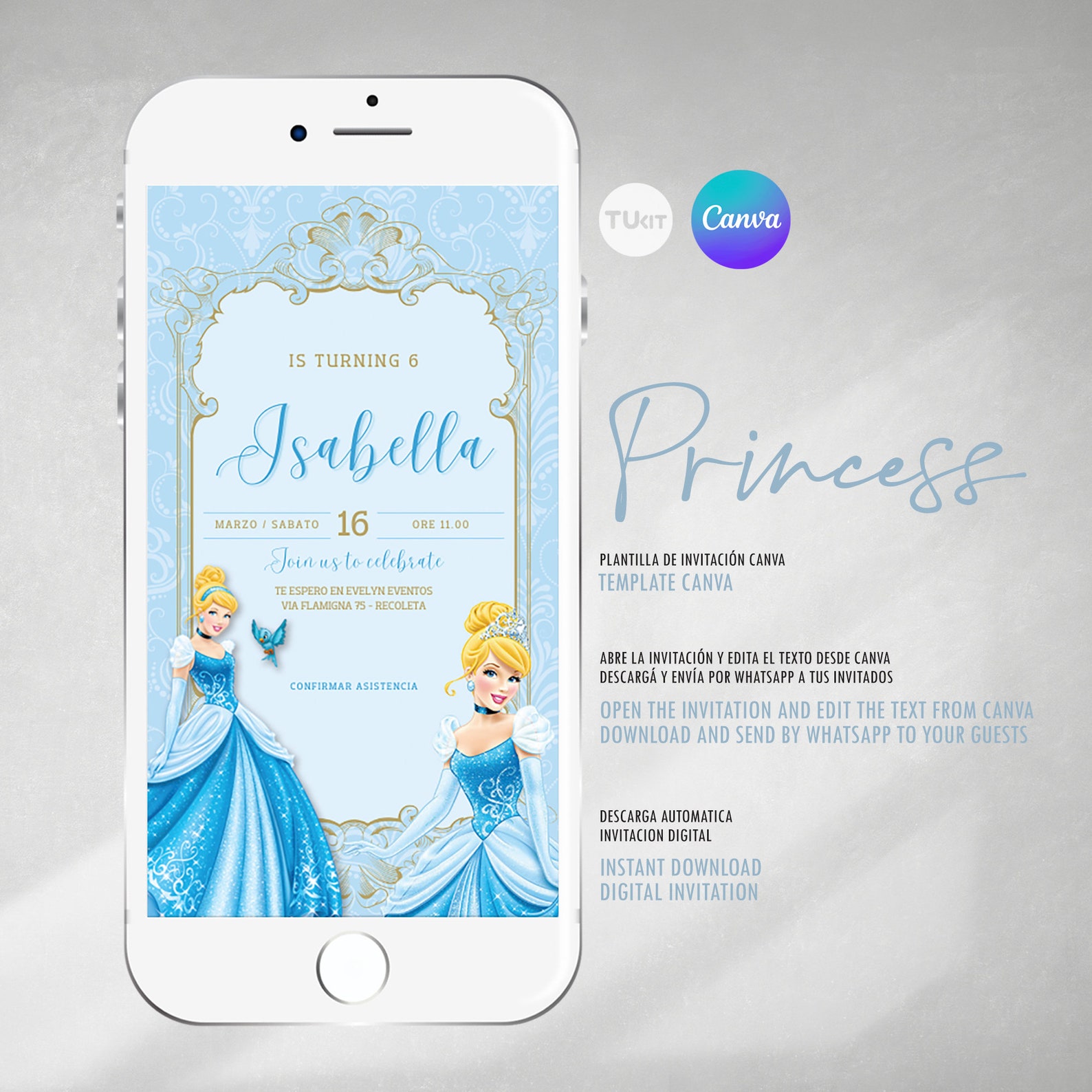Editable Invitation, Invitation, Editable Canva Invitations for ...